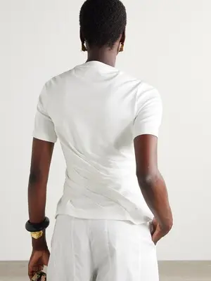 Loewe Draped Cotton-blend Jersey T-shirt