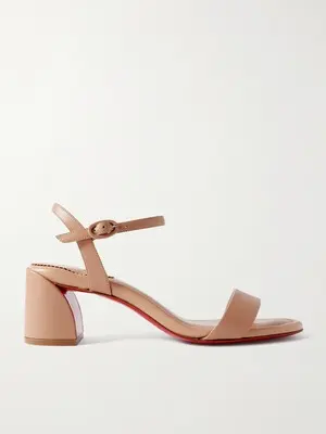 CHRISTIAN LOUBOUTIN Miss Jane 55 Leather Sandals - Neutrals