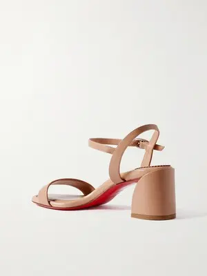 CHRISTIAN LOUBOUTIN Miss Jane 55 Leather Sandals - Neutrals