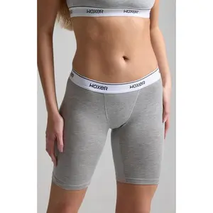 WOXER Biker Ultra-soft 9-inch Boxer Briefs Heather Grey