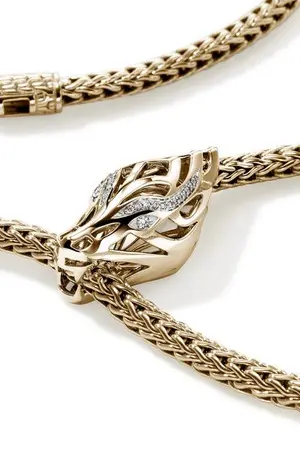 John Hardy Naga Y-necklace With Diamonds