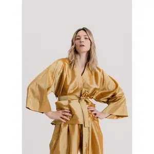 ALAS Long Sleeve Kimono Jacket - Gold