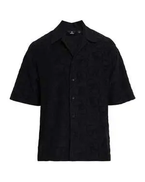 REPRESENT Towelling R Logo Short-sleeve Shirt - Black