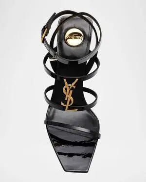 Saint Laurent Cassandra Stiletto Sandals - Noir