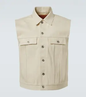 Rick Owens Denim Vest - Neutrals
