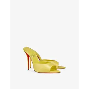 CHRISTIAN LOUBOUTIN Miss Z 100 Leather Mules - Citronnade