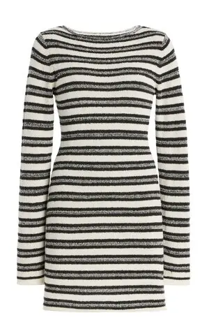 ZULU & ZEPHYR Cotton-blend Textured-knit Mini Dress