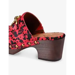 Kurt Geiger Mansion Heeled Leather Clogs