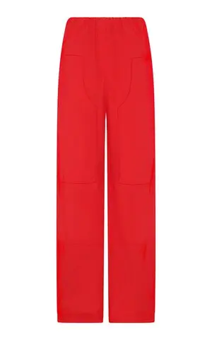 Paris Georgia Cocoon Cotton Trackpants - Red
