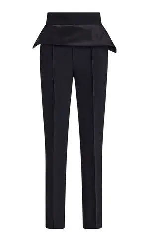 Maticevski Satin-trimmed Crepe Trousers - Black
