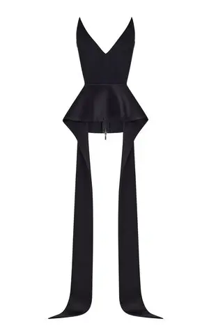 Maticevski Frame Strapless Peplum Top