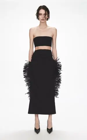 Maticevski Pencil Skirt With Tassels