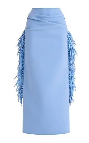 Maticevski Pencil Skirt With Tassels - Light Blue