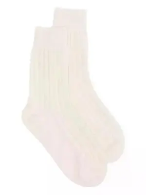 TOM FORD Ribbed Ankle Socks - White