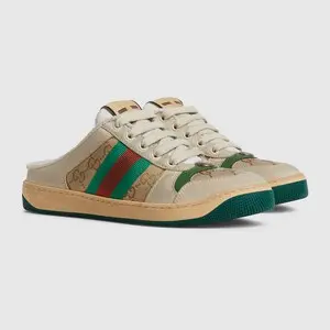 Gucci Screener Gg Canvas Mule - Beige