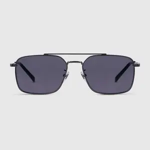 Gucci Specialized Fit Rectangle Sunglasses - Silver