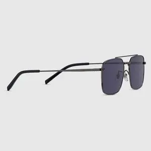 Gucci Specialized Fit Rectangle Sunglasses - Silver