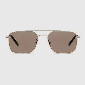 Gucci Rectangular Sunglasses - Gold
