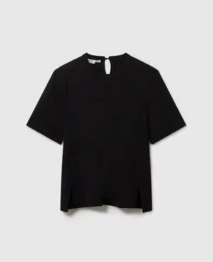 Stella McCartney Compact Knit Short-sleeve T-shirt - Black