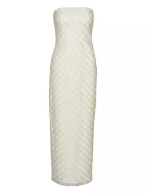ROTATE BY BIRGER CHRISTENSEN Sequin Embellished Strapless Dress
