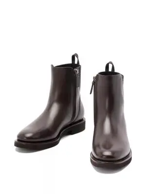 Brunello Cucinelli 30mm Monili-chain Leather Ankle Boots