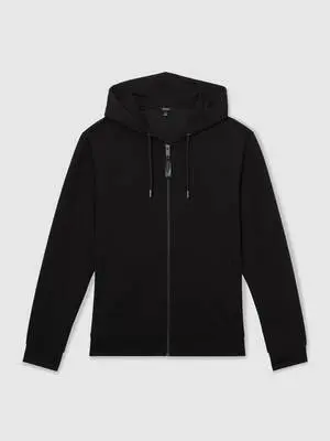 REISS Malvern Interlock Zip-through Hoodie