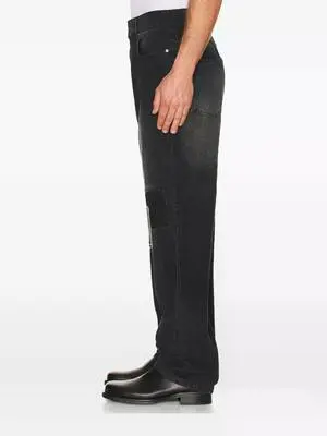 SINCLAIR Patchwork Panel Straight Leg Jeans