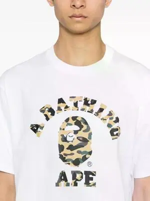 A BATHING APE 1st Camo College T-shirt - White