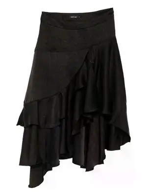 TOUT A COUP Ruffled Asymmetric Skirt