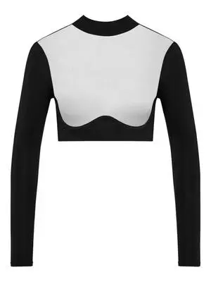MAISON CLOSE Sheer Long-sleeve Top - Black