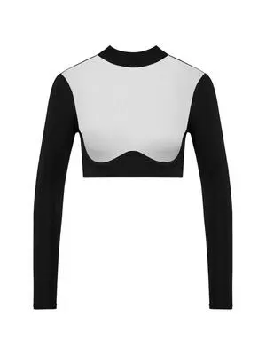 MAISON CLOSE Sheer Long-sleeve Top - Black