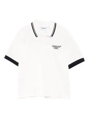 CHOCOOLATE Logo-embroidered Polo Shirt - White