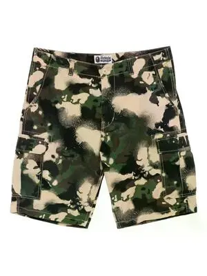 A BATHING APE Map Camo Cargo Shorts