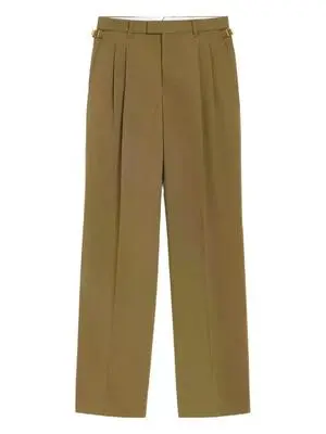 Ami Tab-detail Wide-leg Trousers