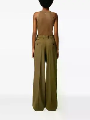 Ami Tab-detail Wide-leg Trousers