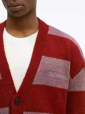 Aries Striped Cardigan - Red