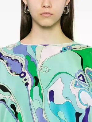 Emilio Pucci Orchidee-print Silk Dress