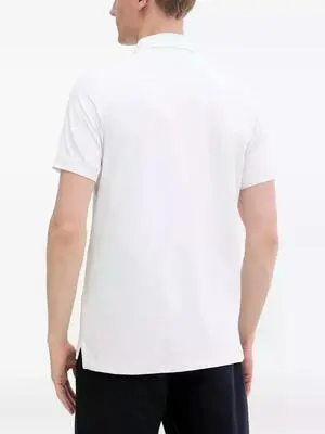 Karl Lagerfeld Zip-neck Logo-patch Polo Shirt
