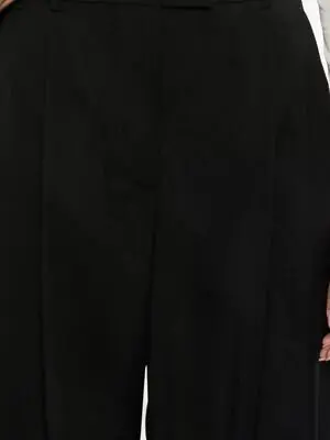 Sportmax Pleated Wide-leg Trousers - Black