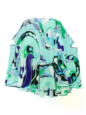 Emilio Pucci Orchidee-print Silk Dress - Green