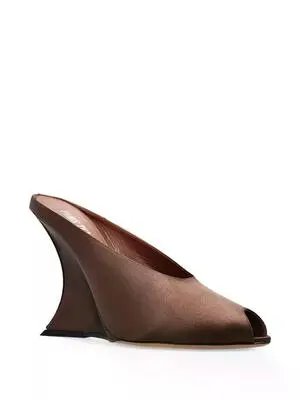 Paris Texas 125mm Satin-finish Heeled Sandals - Brown