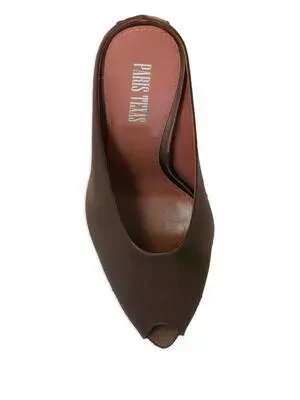 Paris Texas 125mm Satin-finish Heeled Sandals - Brown