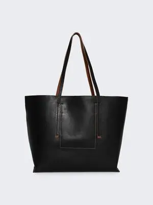 Rick Owens Leather Shopper Tote - Black
