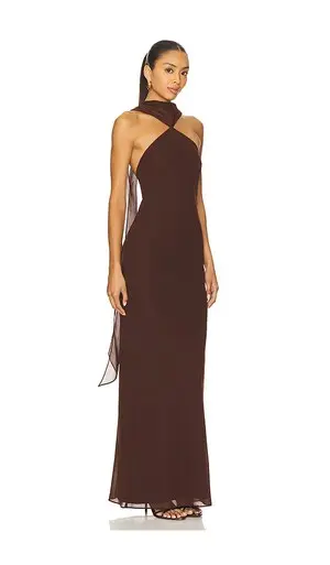 Amanda Uprichard Ashton Maxi Dress - Cocoa