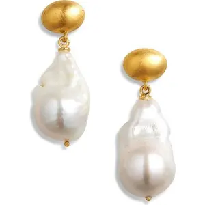 DEAN DAVIDSON Florence Baroque Pearl Drop Earrings - Pearl/ Gold