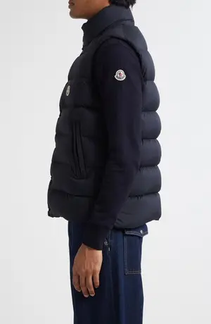 Moncler Tibb Down Puffer Vest - Obsidian Blue