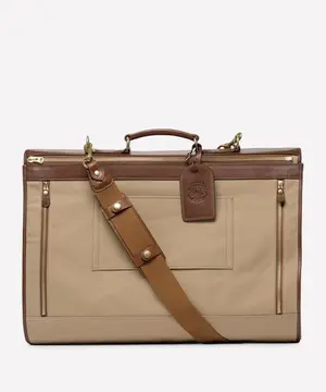 Ghurka Packet No. 83 Garment Bag - Khaki Twill / Vintage Chestnut