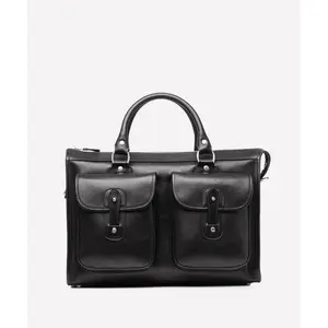 Ghurka Examiner No. 5 Briefcase - Vintage Black Leather
