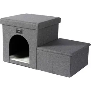 ASHFIELD & HARKNESS 2 Step Pet Stairs - Gray