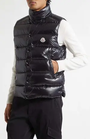 Moncler Tibb Water Repellent Down Puffer Vest - Black